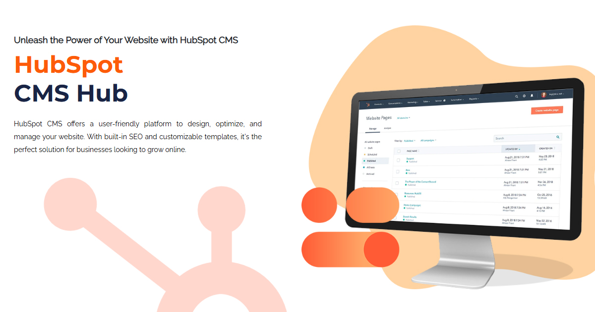 HubSpot CMS Hub Development Solutions - Dean Infotech